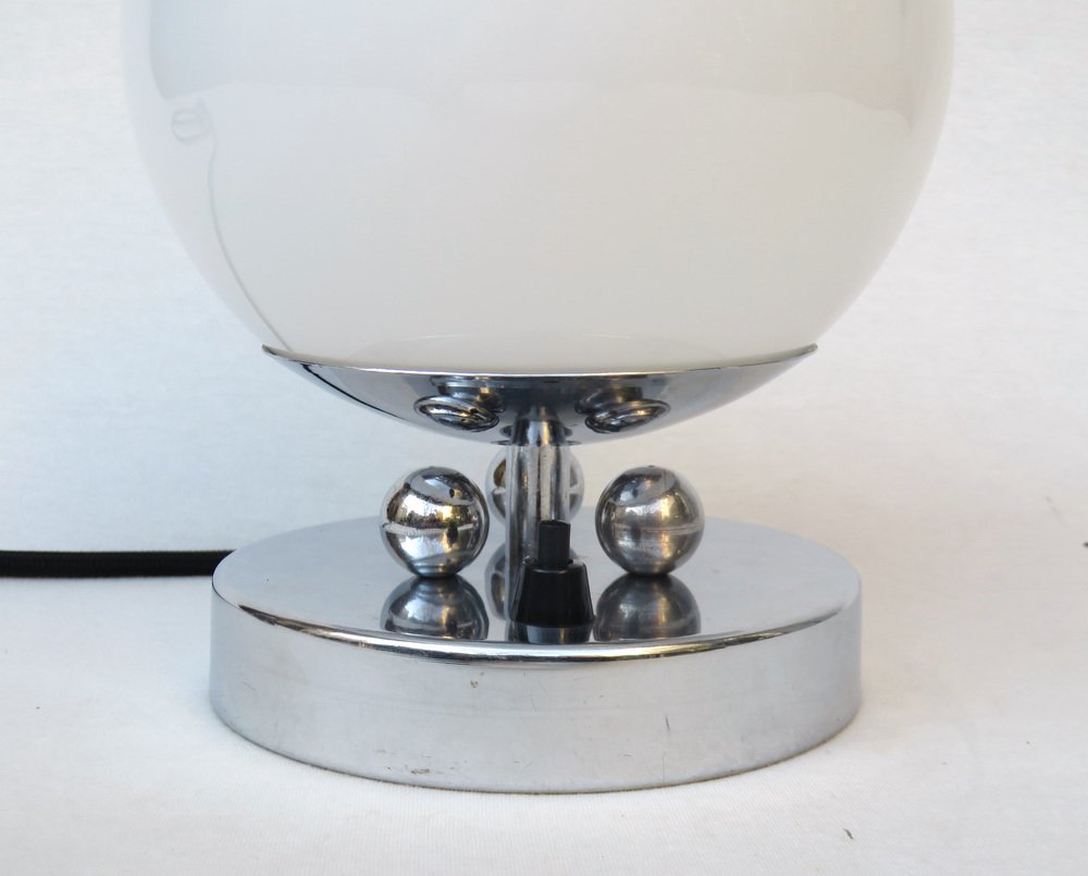 Small Art Deco Chrome-Plated Table Lamp, 1920s for sale at Pamono