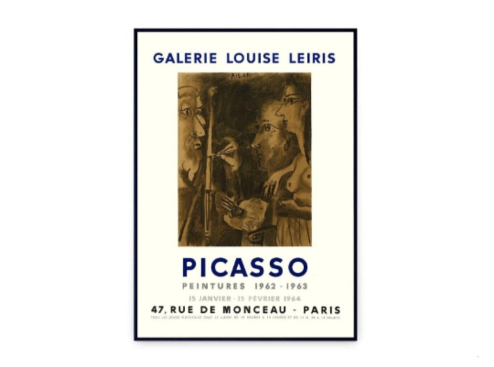 Pablo Picasso Galerie Louise Leiris Exhibition Poster 1962 1963