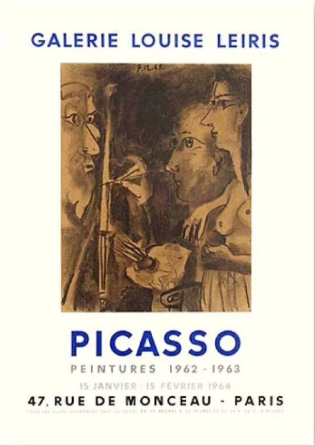 Pablo Picasso Galerie Louise Leiris Exhibition Poster 1962 1963
