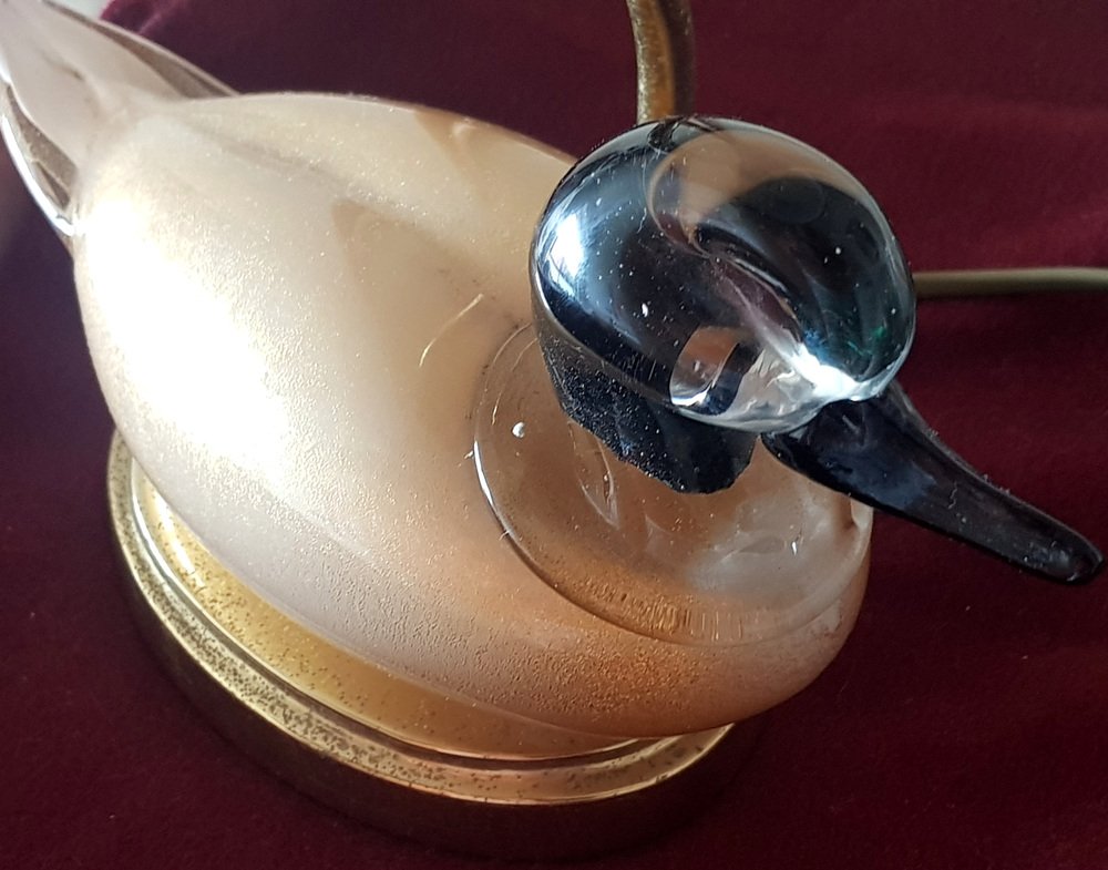 Gold Brass Duck Table Lamp for sale at Pamono