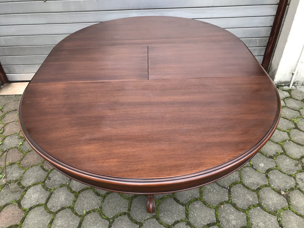 Table Ronde à Rallonge Ovale, 1970s en vente sur Pamono