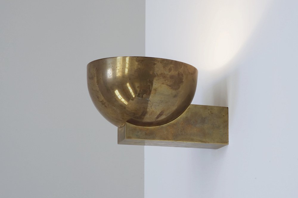 Art Deco Wandleuchte aus Messing von Atelier Petitot, 1930er bei Pamono ...