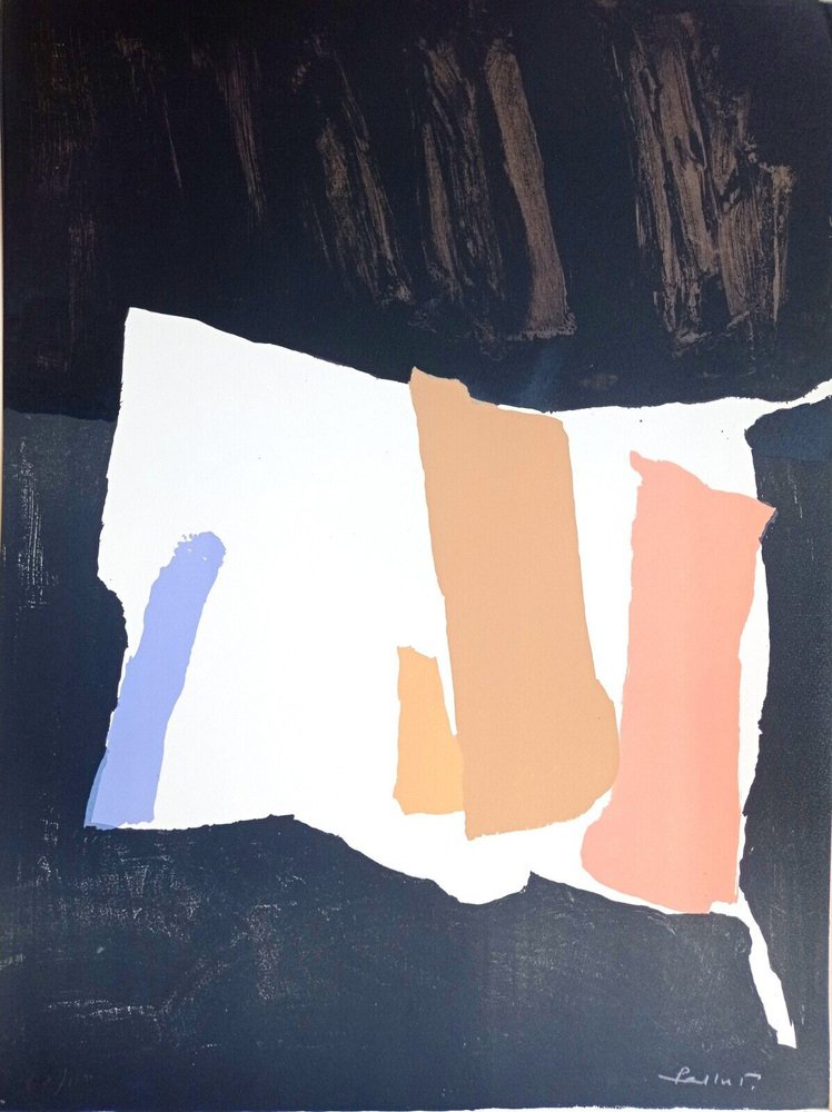Pierre Pallut, Abstract Composition, 1972, Lithograph for sale at Pamono