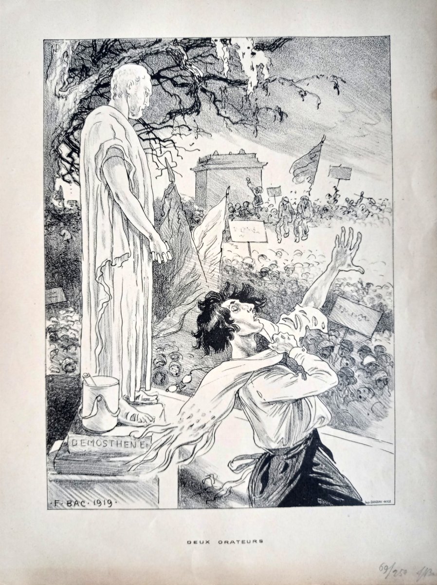 Ferdinand Bac, Deux Orateurs / Praise of Foly, Lithographie, 1919 bei ...