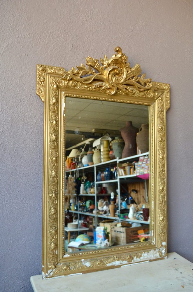 Antique Bohemian Gilt Mirror for sale at Pamono