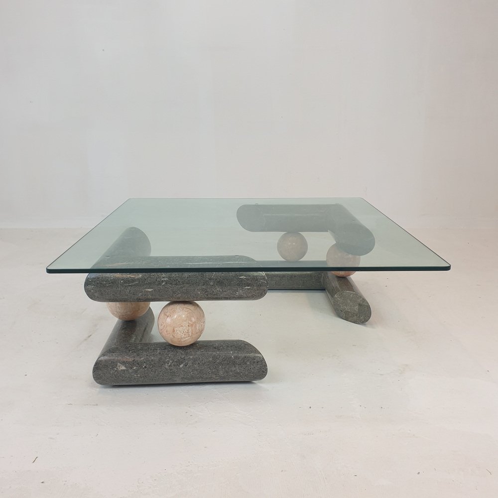 Fossil Stone Coffee Table, 1980s for sale at Pamono