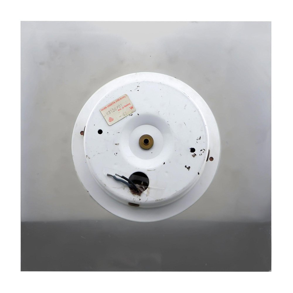 Mid-Century Ceiling or Wall Lamp with Thick Murano Glass Drops & Chrome ...