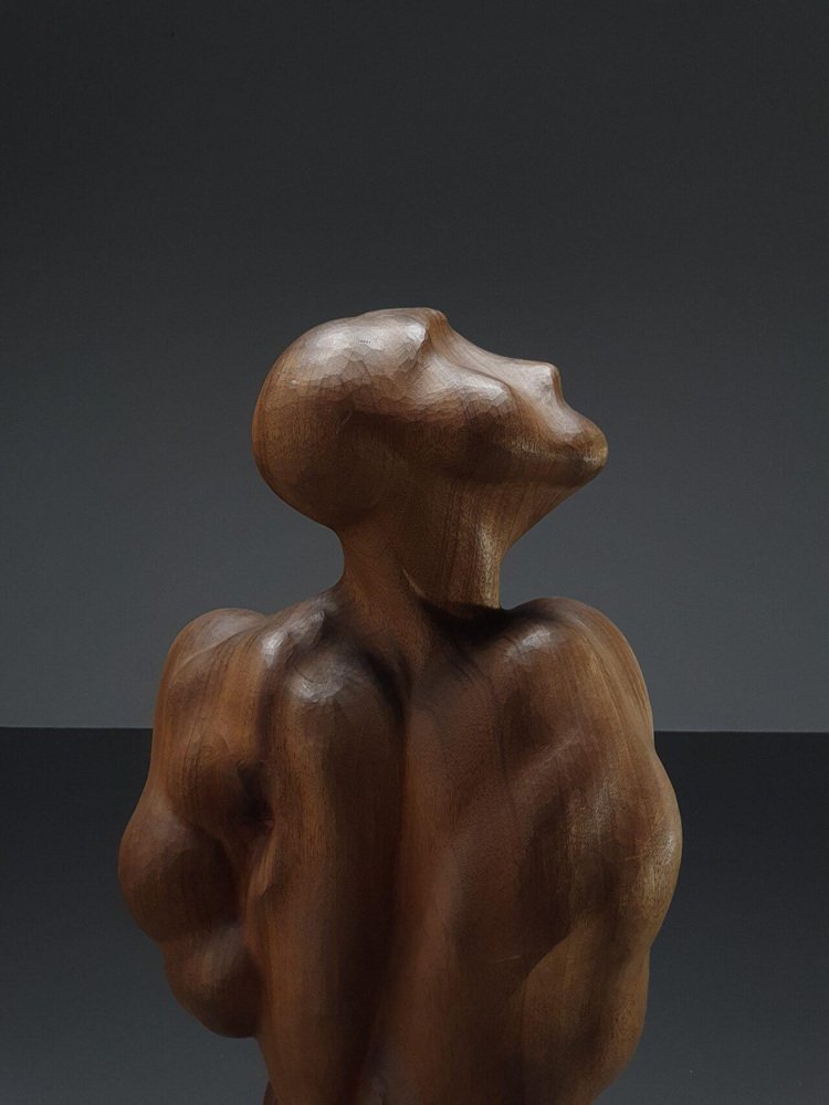 Greek Artist, Amorphous Figural Sculpture, 1960s, Wood for sale at Pamono