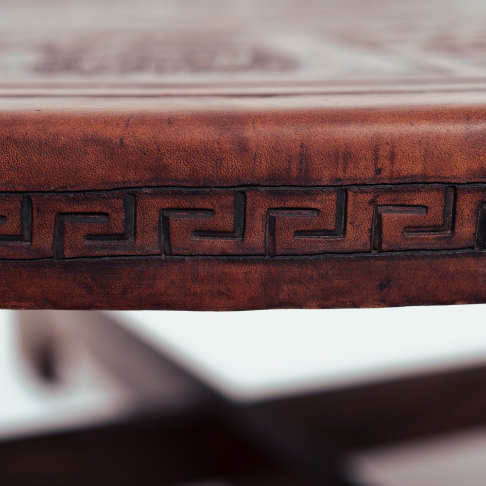 Vintage Leather Inca Coffee Table by Angel Pazmino for Muebles De ...