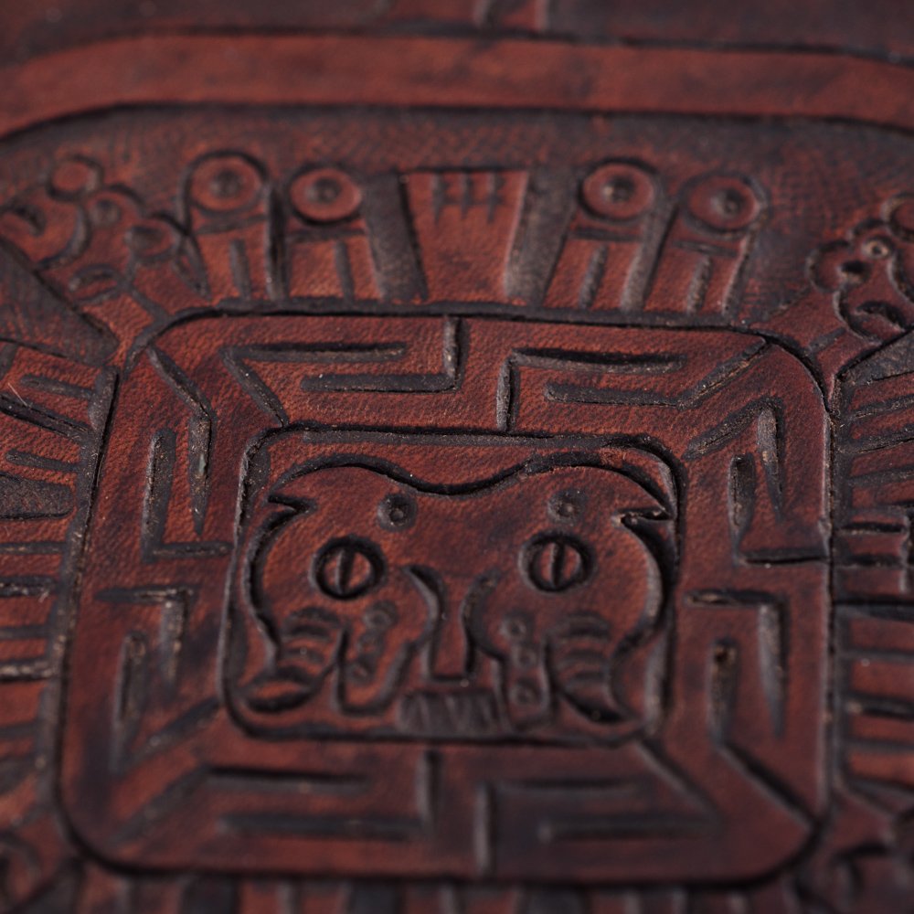 Vintage Leather Inca Coffee Table by Angel Pazmino for Muebles De ...