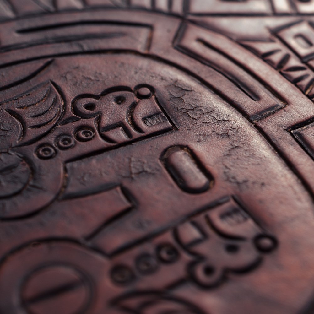 Vintage Leather Inca Coffee Table by Angel Pazmino for Muebles De ...