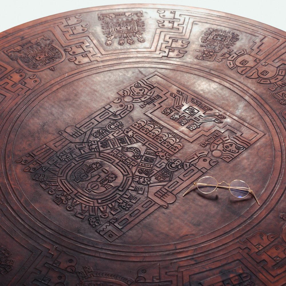 Vintage Leather Inca Coffee Table by Angel Pazmino for Muebles De ...