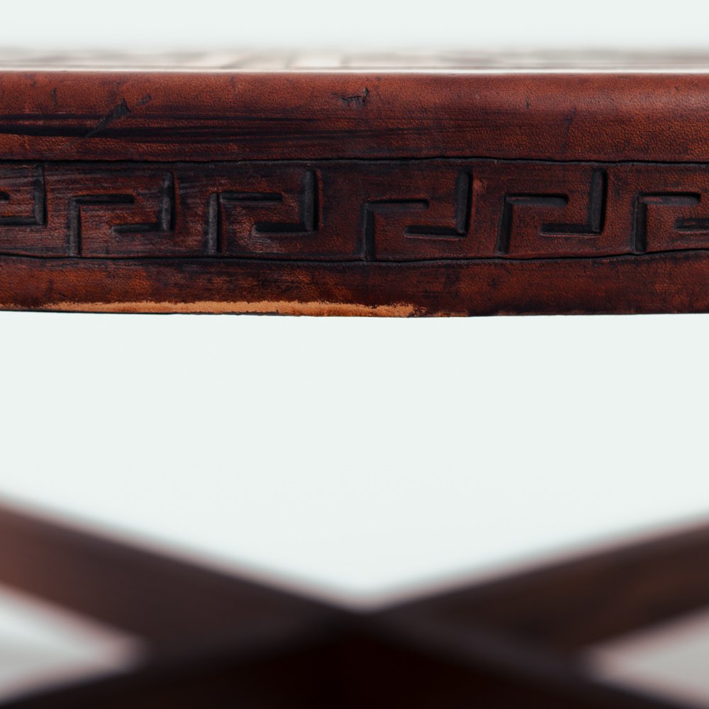Vintage Leather Inca Coffee Table by Angel Pazmino for Muebles De ...