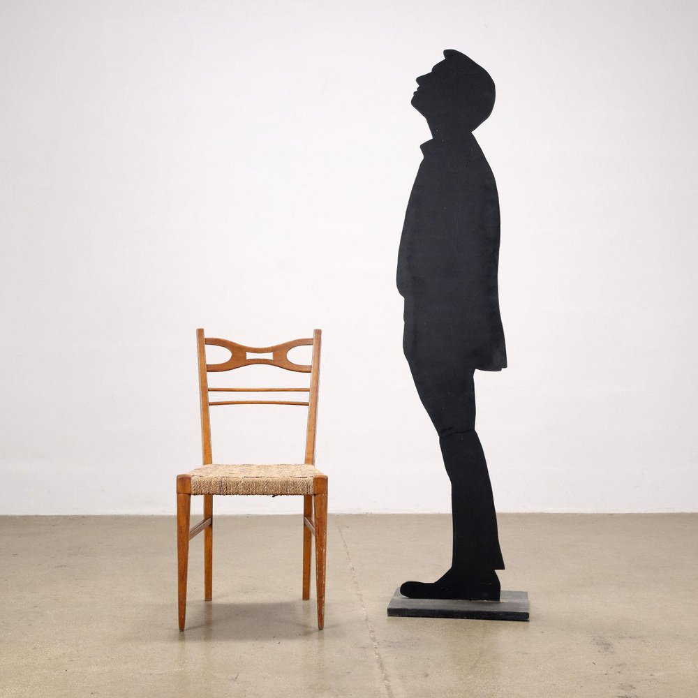 Dining Chairs in Beech & Rope, 1950s, Set of 6 for sale at Pamono