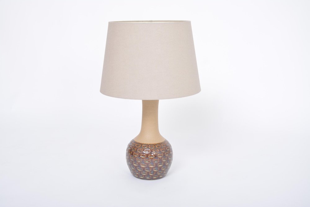 Mid-Century Modern Danish Lamp in Stoneware with Graphic Pattern from ...