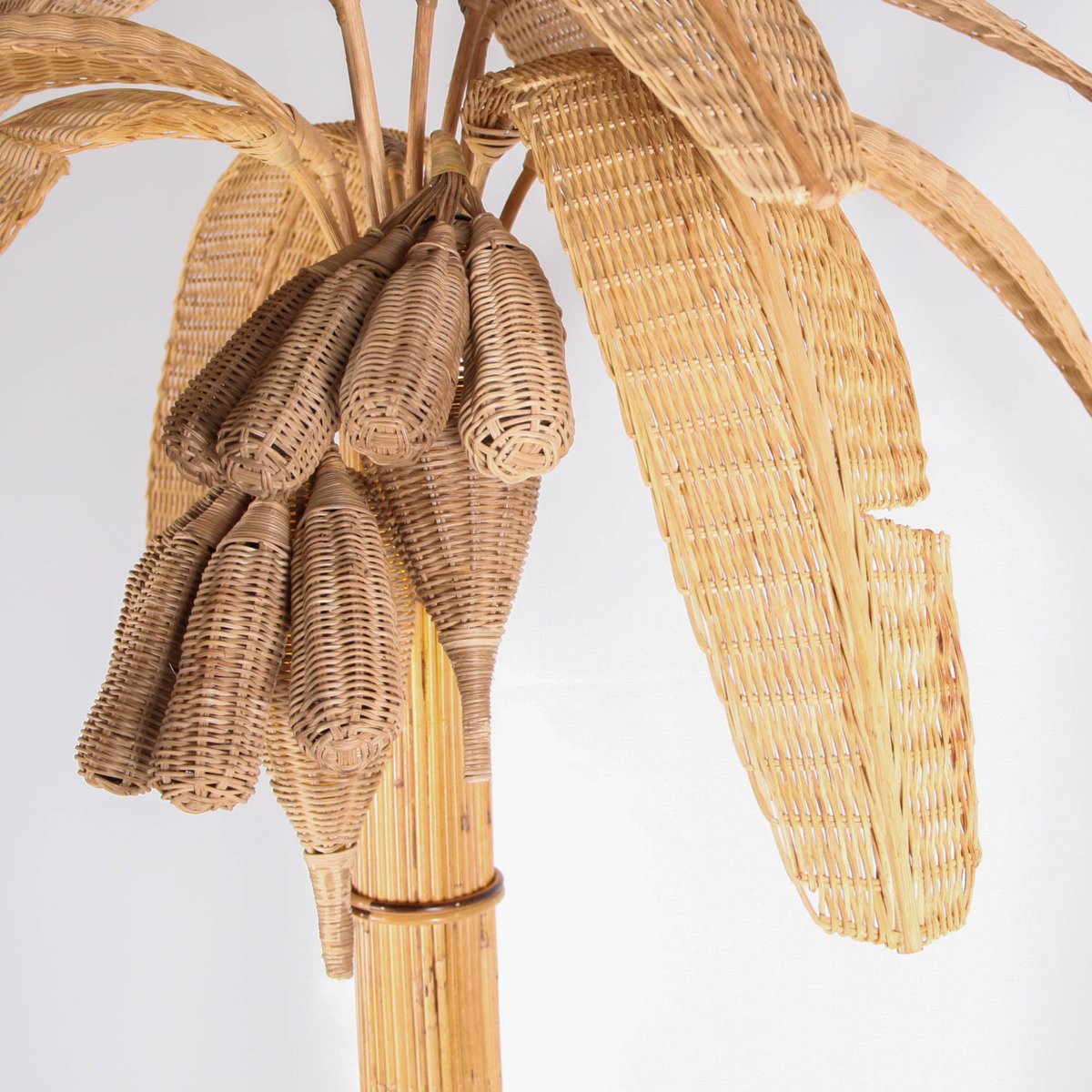 Banana Lamp in Natural Rattan for sale at Pamono