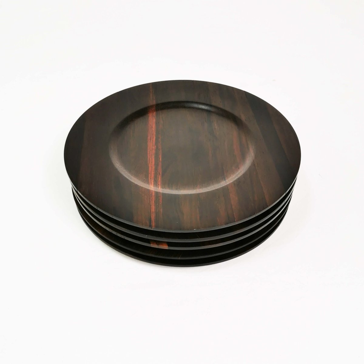 Dänische Palisandre Teller von Morsbak, 1960er, 5er Set bei Pamono kaufen