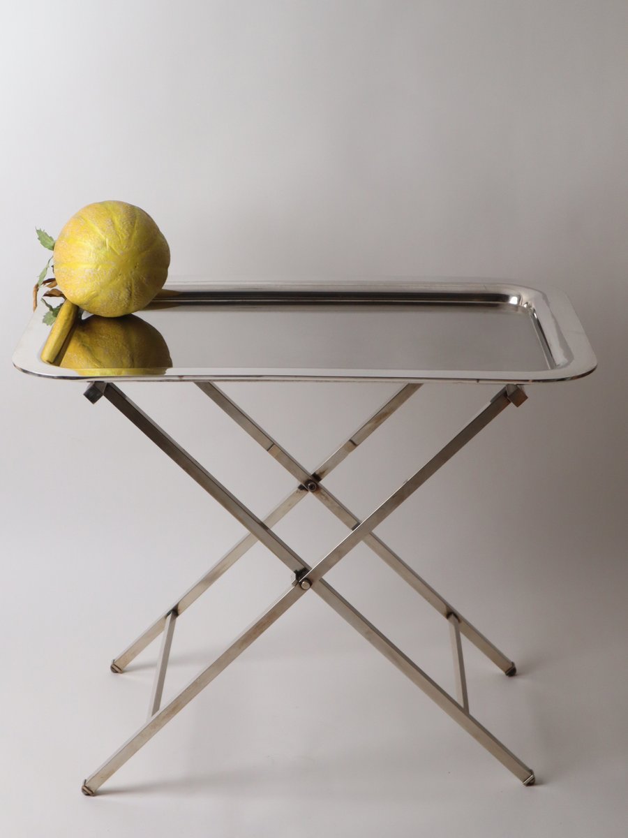 Silver Tablet Table Supplementary Table, 1980s for sale at Pamono