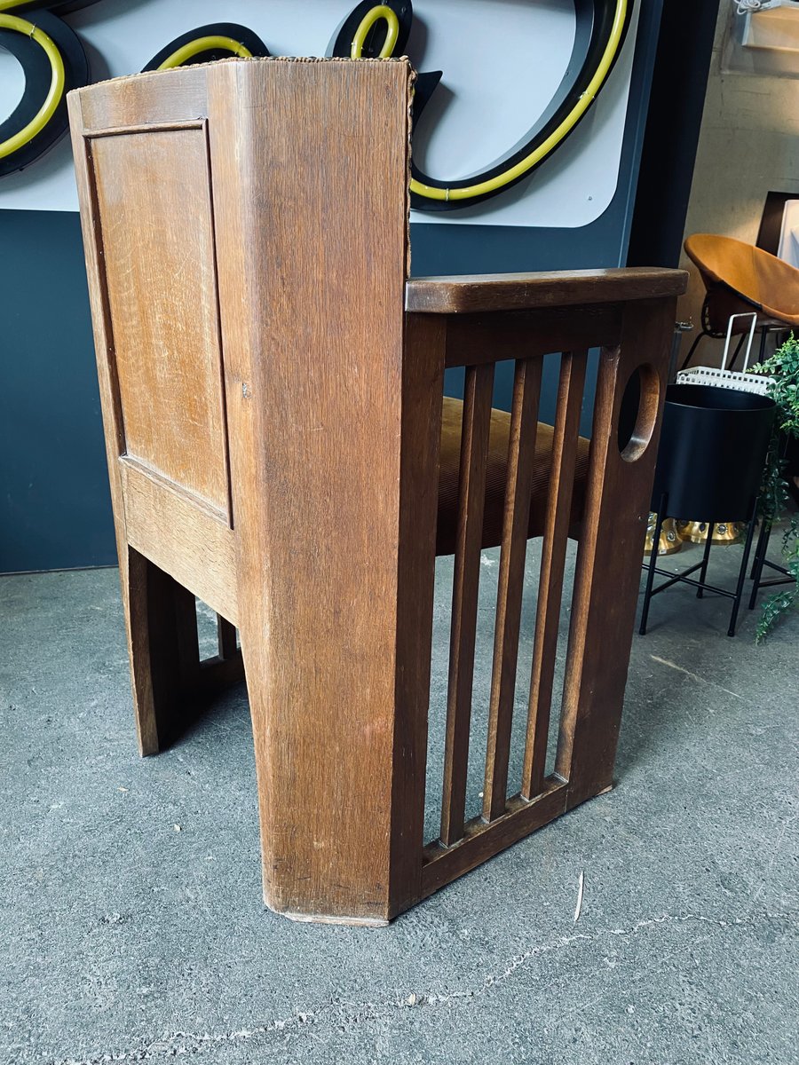 Art Nouveau Viennese Wooden Lounge Chair, 1890s for sale at Pamono