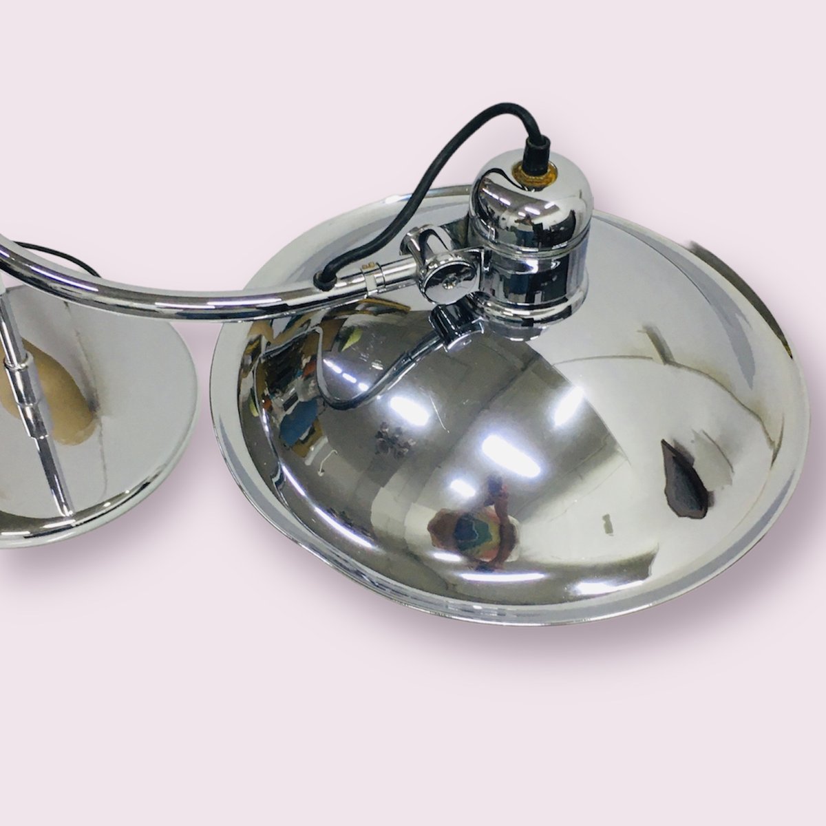 Mid-Century Chrome Industrial Table Lamp, 1960s for sale at Pamono