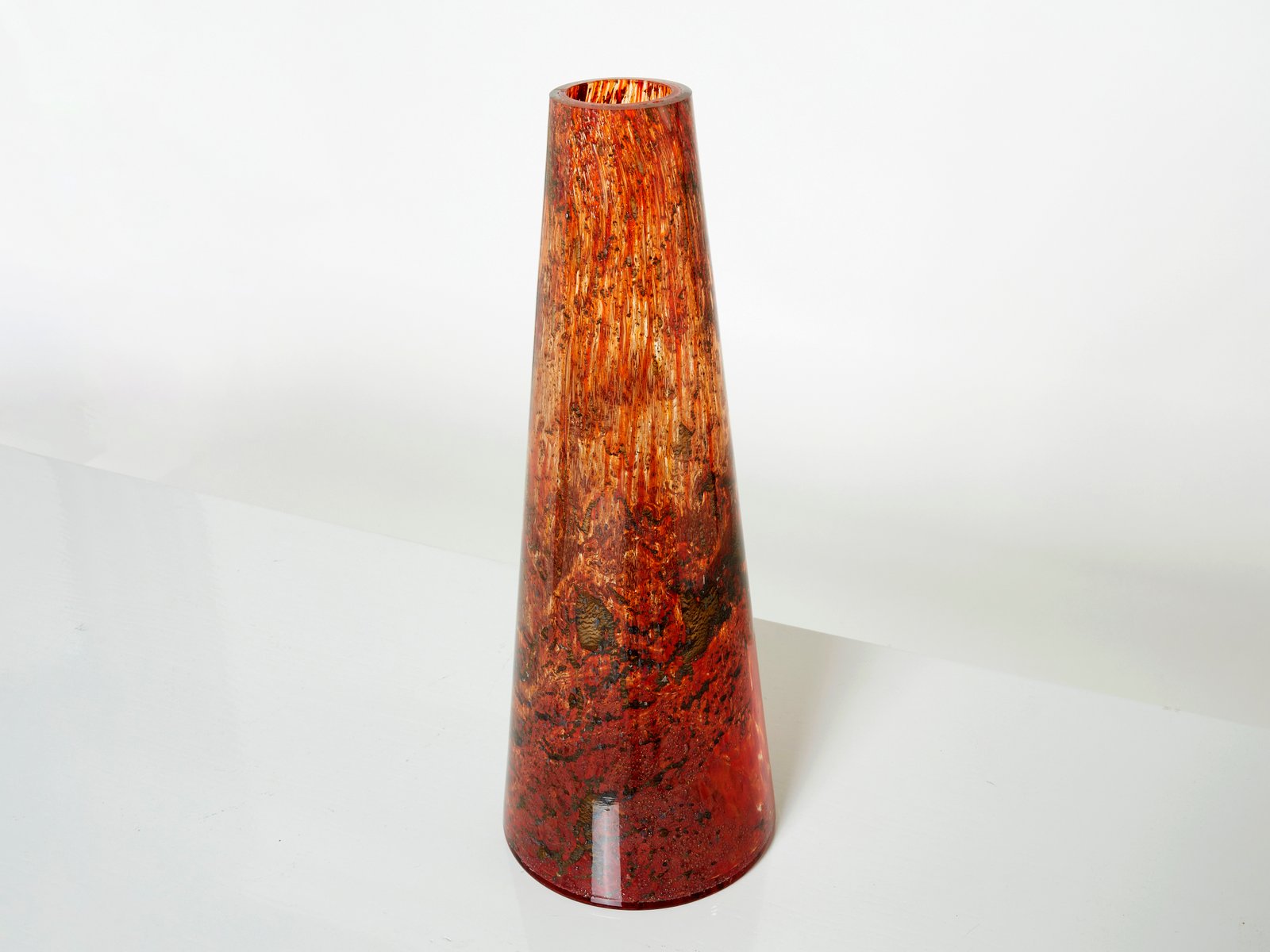 Large Murano Glass Inclusion Vase, 1970s for sale at Pamono