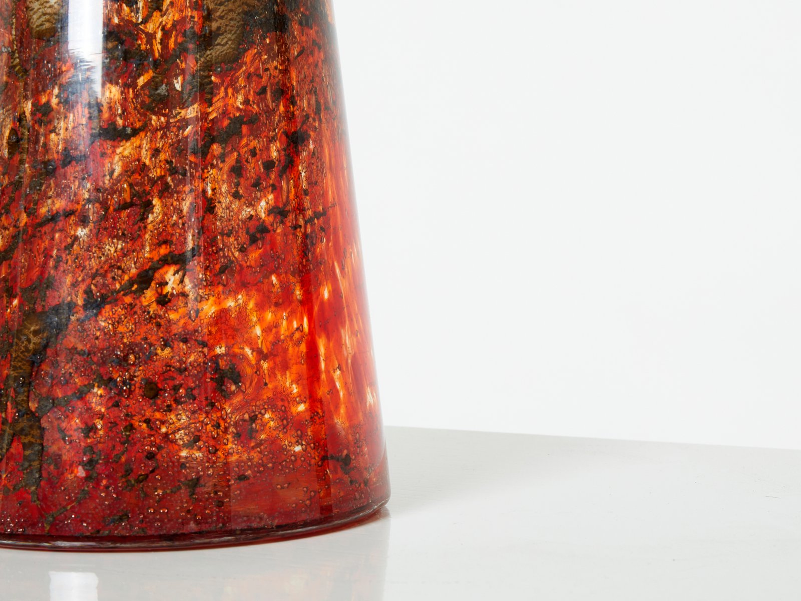Large Murano Glass Inclusion Vase, 1970s for sale at Pamono