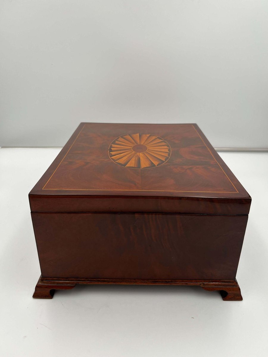 Large Victorian Box in Mahogany & Oak, England, 1840s for sale at Pamono