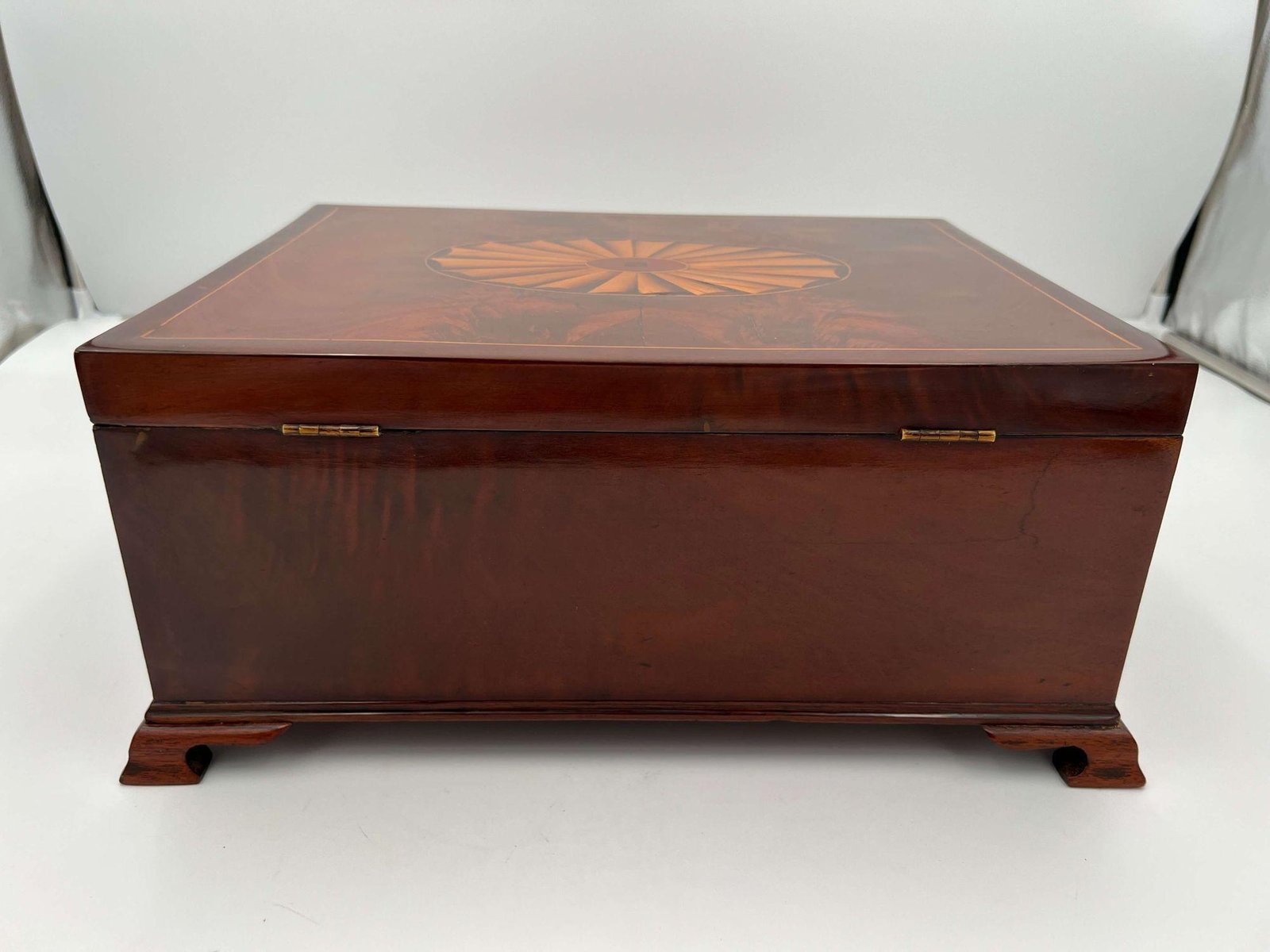 Large Victorian Box in Mahogany & Oak, England, 1840s for sale at Pamono