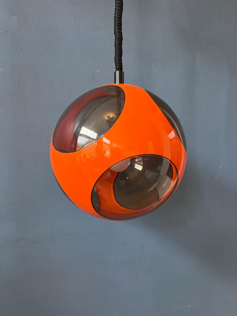 Mid-Century Space Age Orange Bug Eye Pendant Lamp by Luigi Colani ...