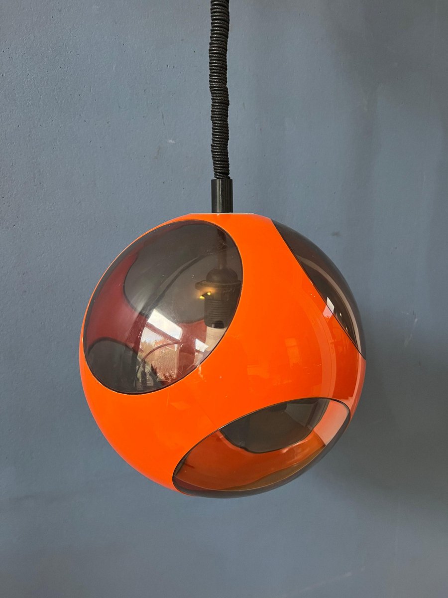 Mid-Century Space Age Orange Bug Eye Pendant Lamp by Luigi Colani ...