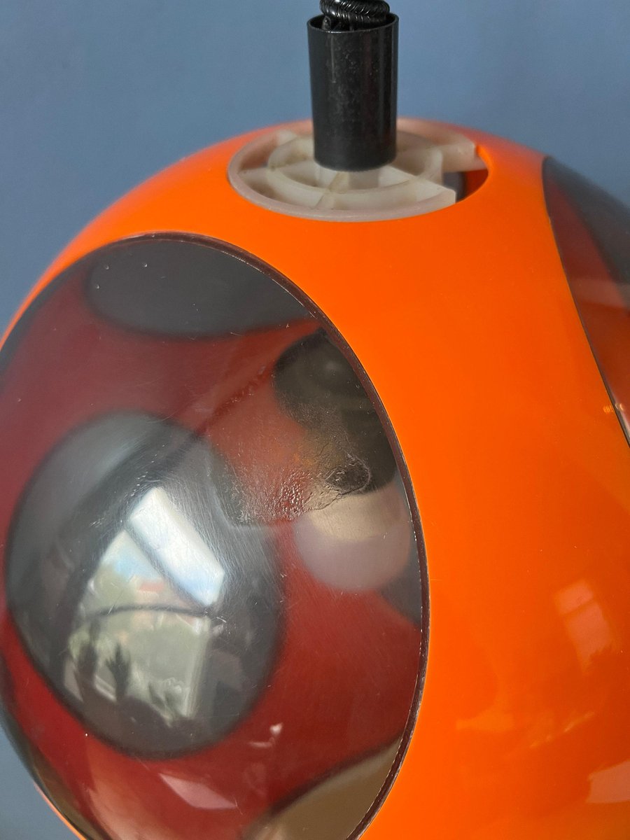 Mid-Century Space Age Orange Bug Eye Pendant Lamp by Luigi Colani ...
