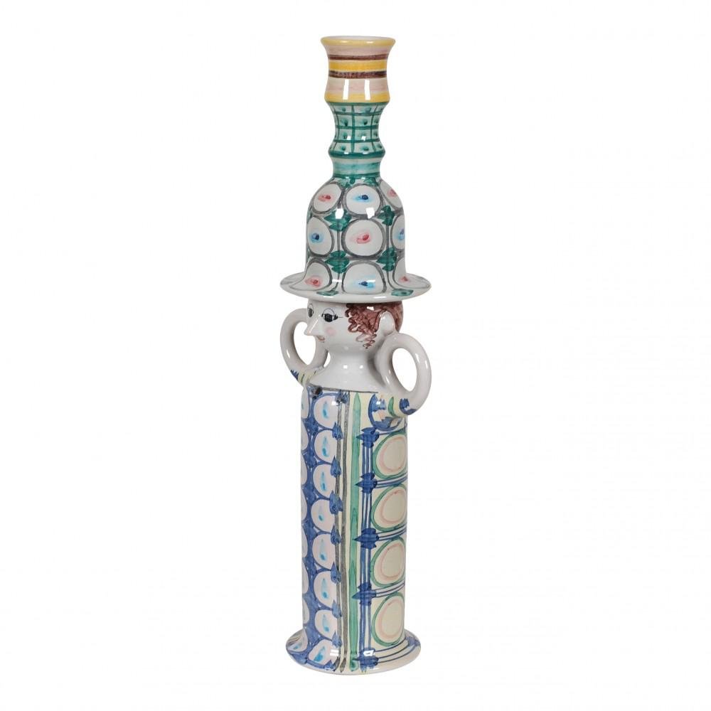 Ceramic Faience Candlestick Figure from Bjørn Wiinblad for sale at Pamono