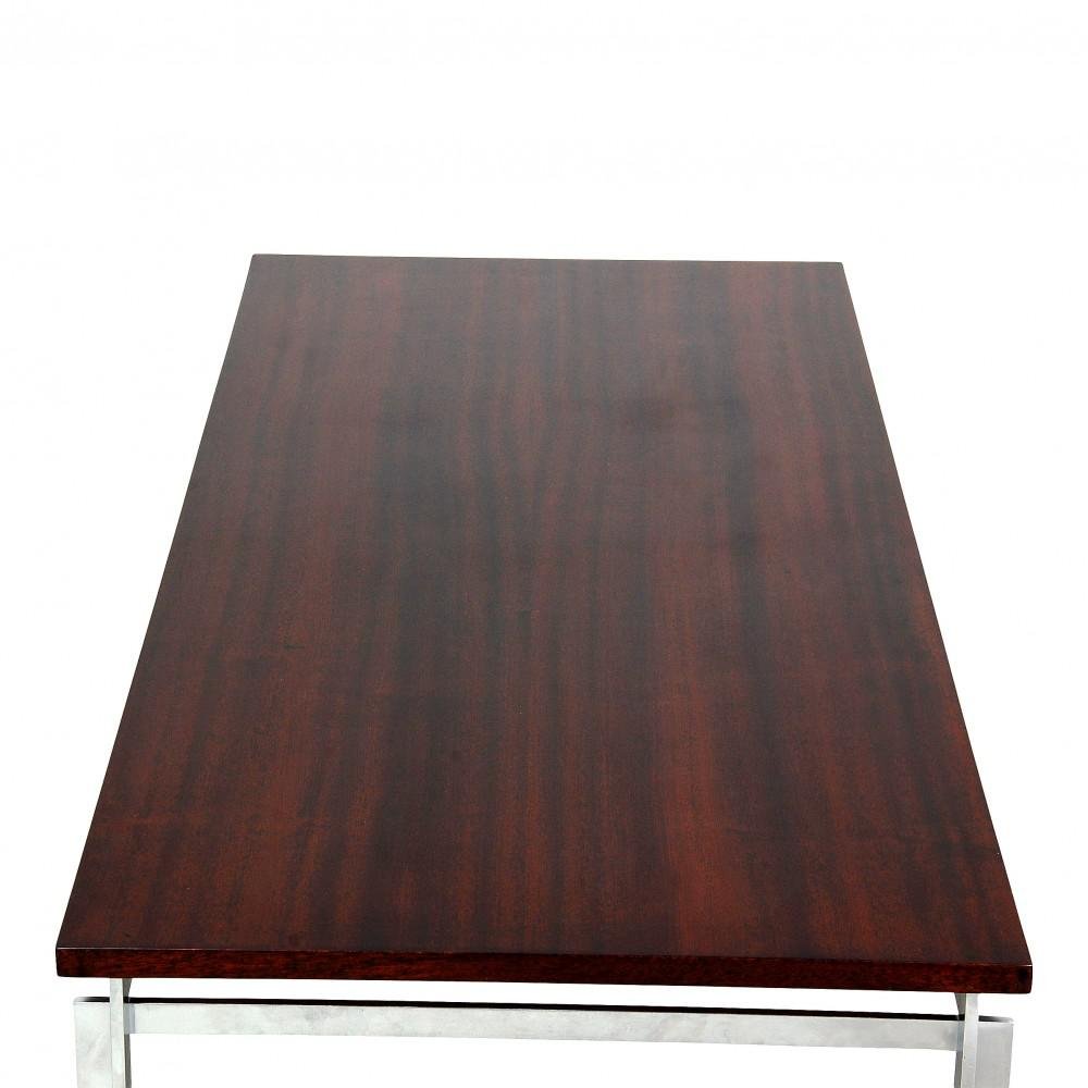PK-57 Rectangular Coffee Table in Mahogany and Steel by Poul Kjærholm ...