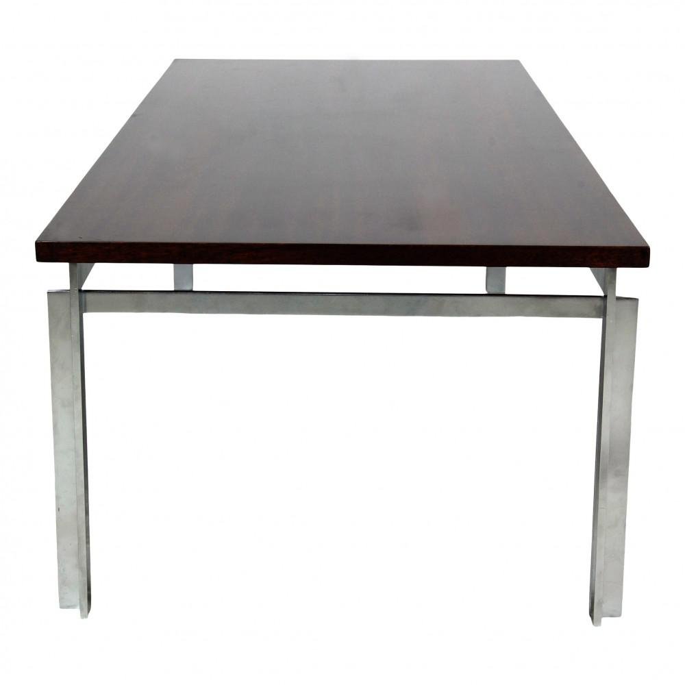 PK-57 Rectangular Coffee Table in Mahogany and Steel by Poul Kjærholm ...