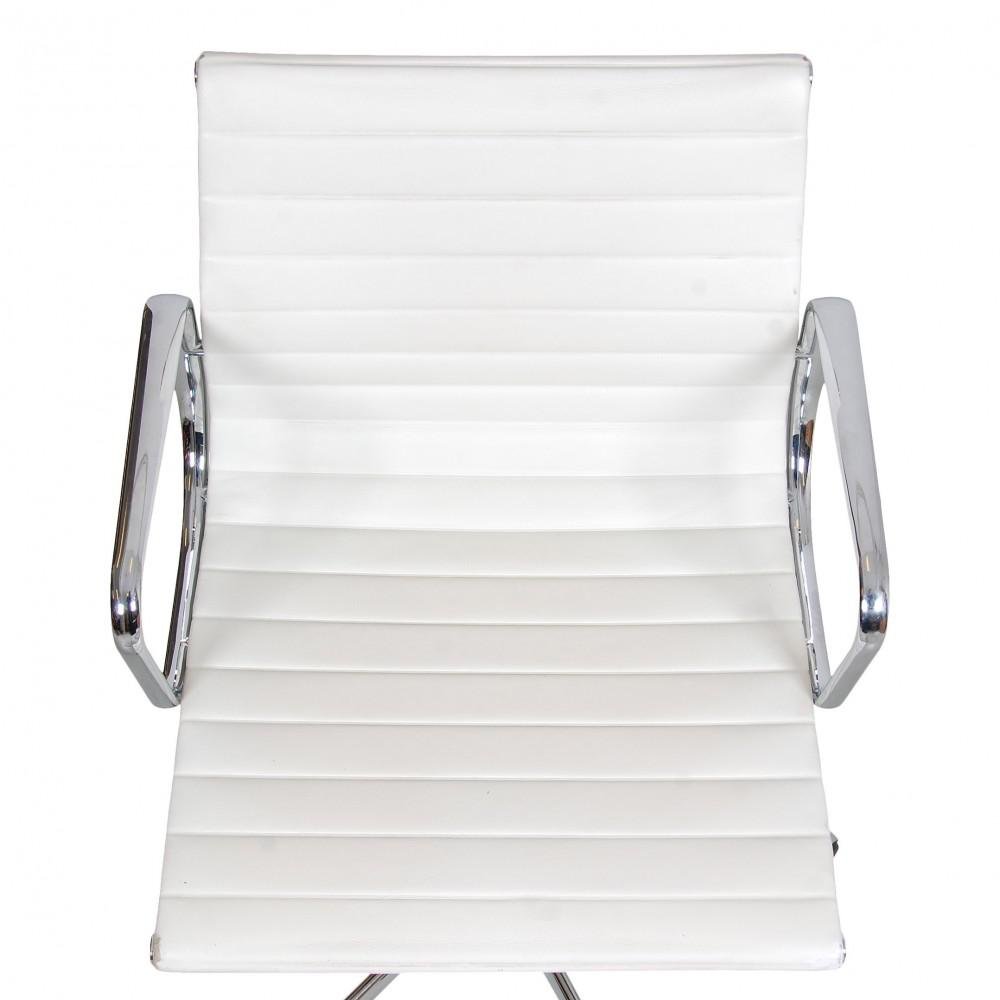 White Leather Ea-117 Office Chair by Charles Eames for Vitra, 2000s for ...