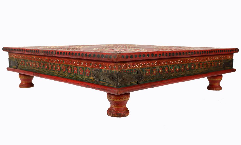 Vintage Hand-Painted Low Coffee Table, Afghanistan, 1970s for sale at ...