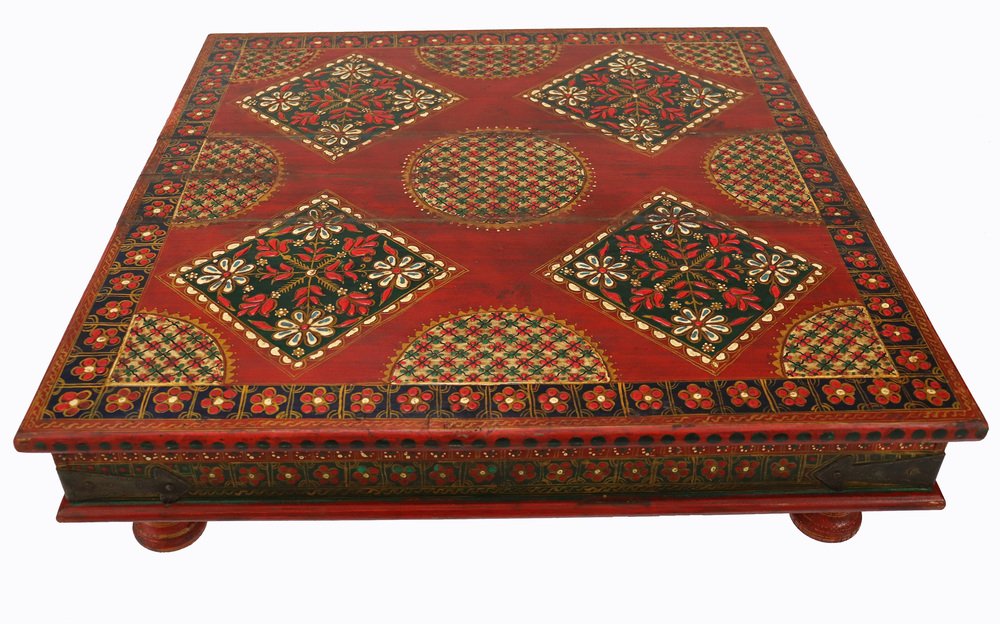 Vintage Hand-Painted Low Coffee Table, Afghanistan, 1970s for sale at ...