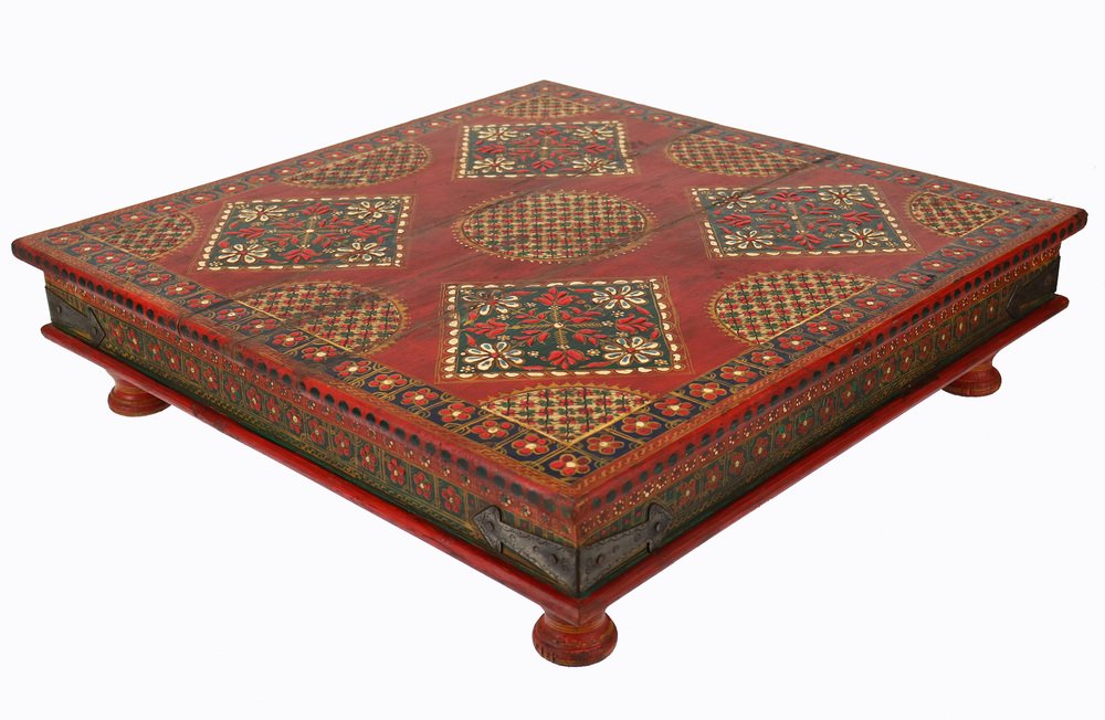 Vintage Hand-Painted Low Coffee Table, Afghanistan, 1970s for sale at ...