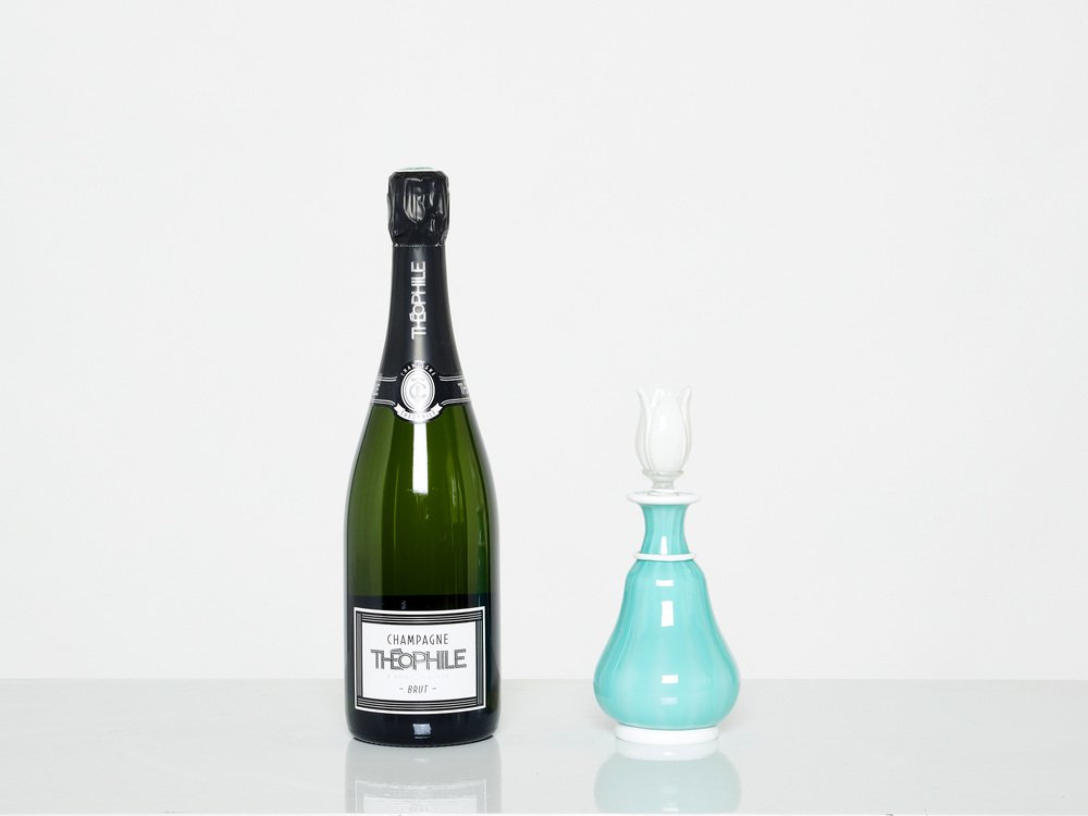 Turquoise Opal Glass Bottle Flacone with Stopper from Barovier & Toso ...