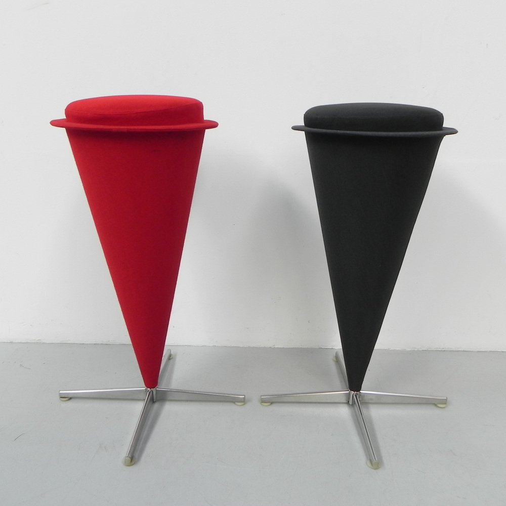Cone Hocker von Verner Panton für Plus-Linje, 1960er, 2er Set bei Pamono kaufen