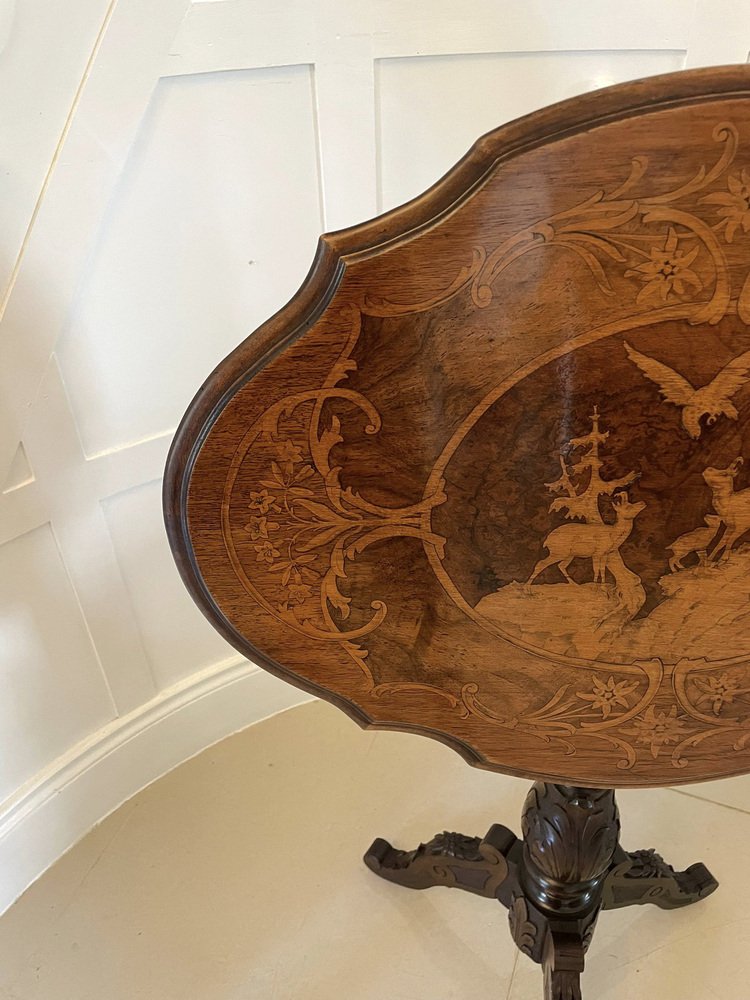 Antique Victoria Swiss Walnut Swiss Black Forest Table, 1860s for sale ...