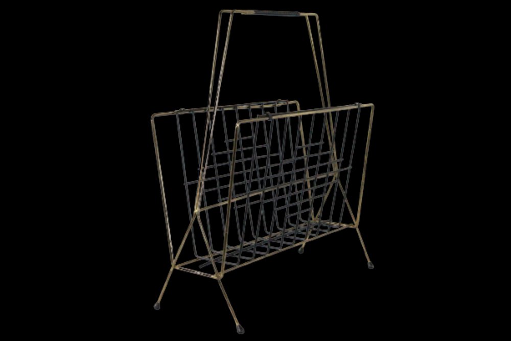 Vintage Steel Magazine Rack for sale at Pamono