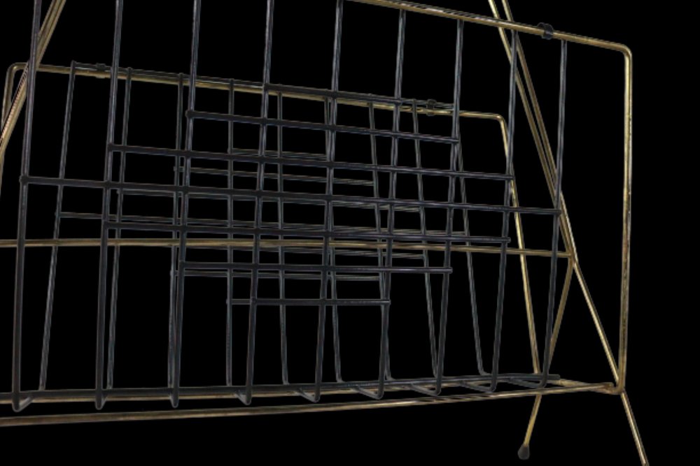 Vintage Steel Magazine Rack for sale at Pamono