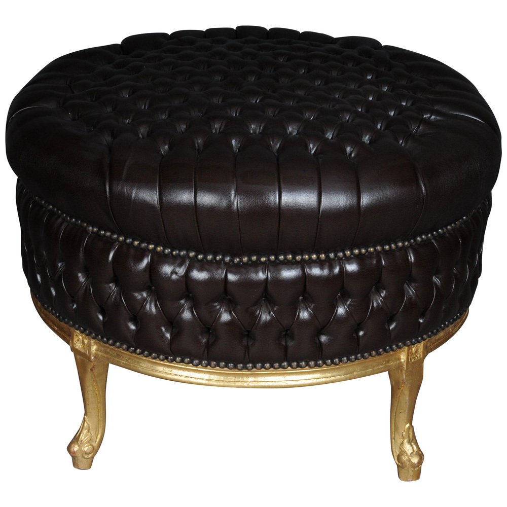 Large 20th Century Chesterfield Style Stool for sale at Pamono