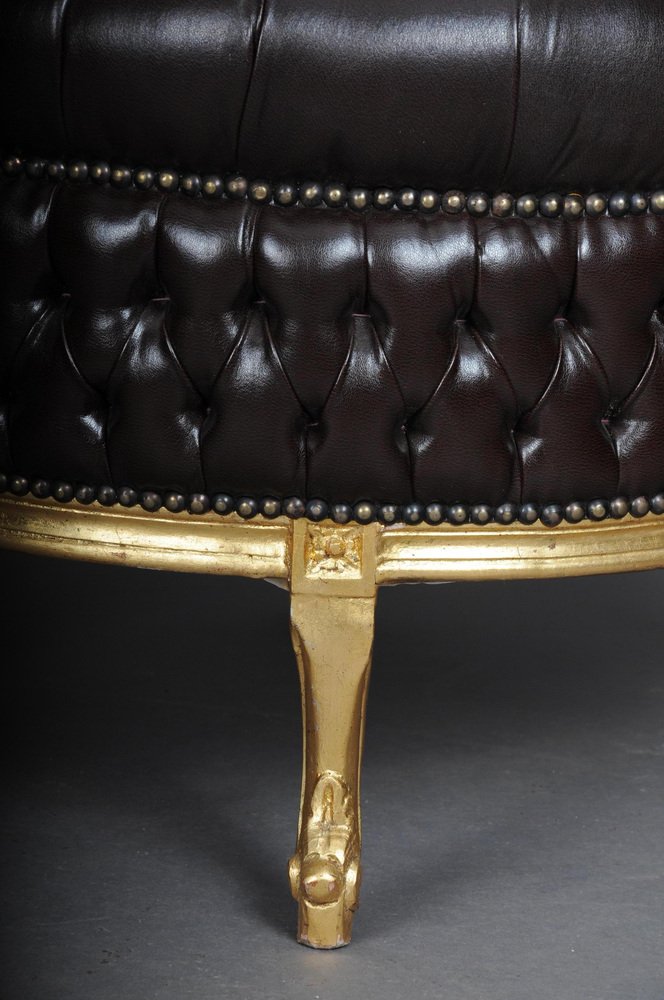 Large 20th Century Chesterfield Style Stool for sale at Pamono