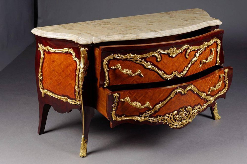 20th Century French Louis XV Style Kingwood Commode in Style of ...
