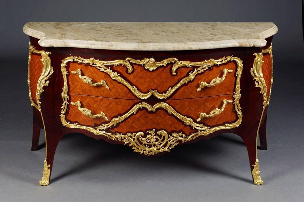 20th Century French Louis XV Style Kingwood Commode in Style of ...