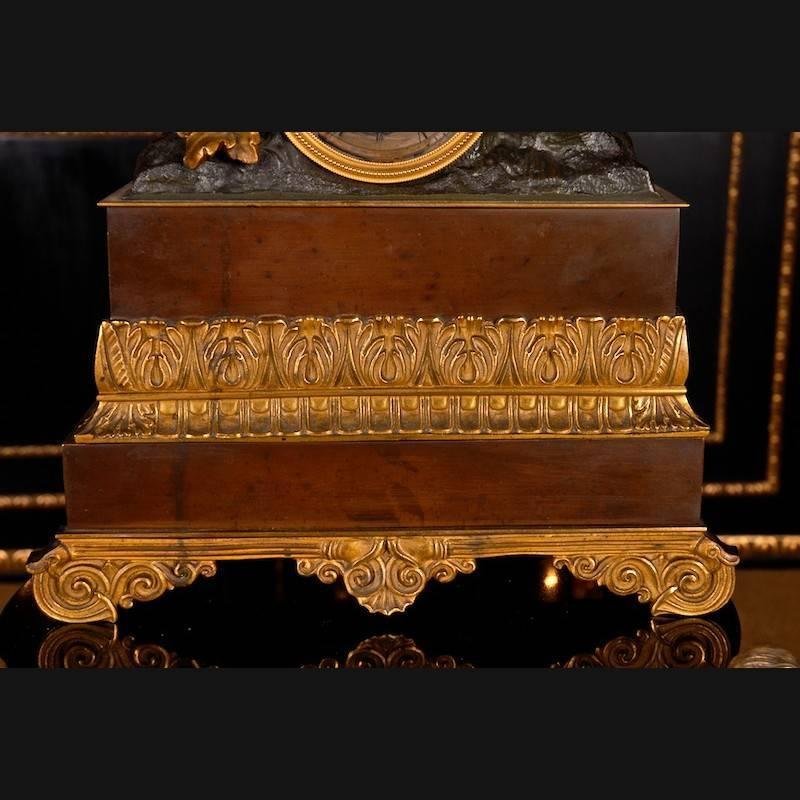 19th Century Napoleon III Style Bronze Pendulum Chimney Clock for sale ...