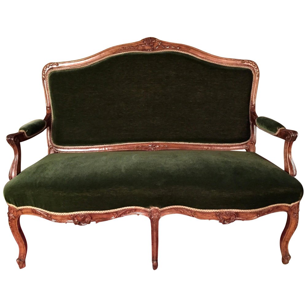 19th Century Louis XV Sofa in Walnut, 1890s for sale at Pamono