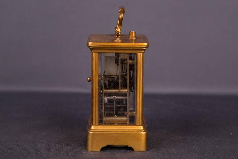 19th Century Brass Travel Clock for sale at Pamono